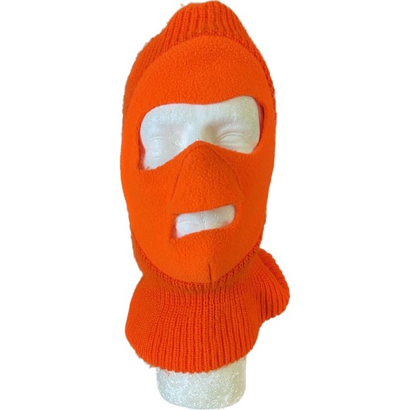 Unbranded | Accessories | Vintage Camo Hunters Orange Knit Balaclava ...